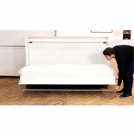 Monti White Wall Bed | Sofa Bed Expert