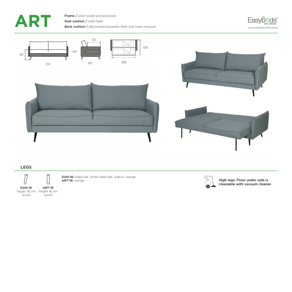 Art Sofa Bed from Rave Furniture | Sofa Bed Expert