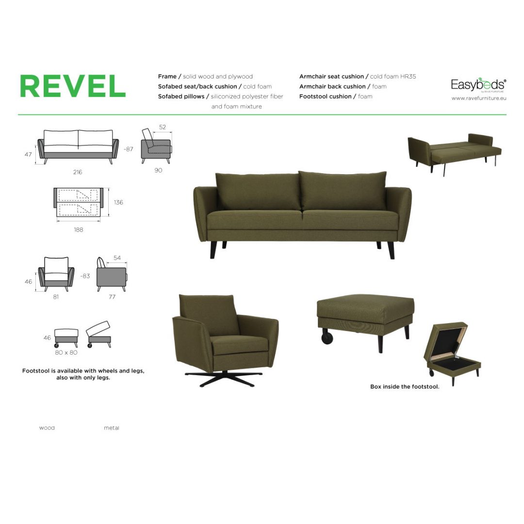 Revel Sofa Bed from Rave Furniture | Sofa Bed Expert