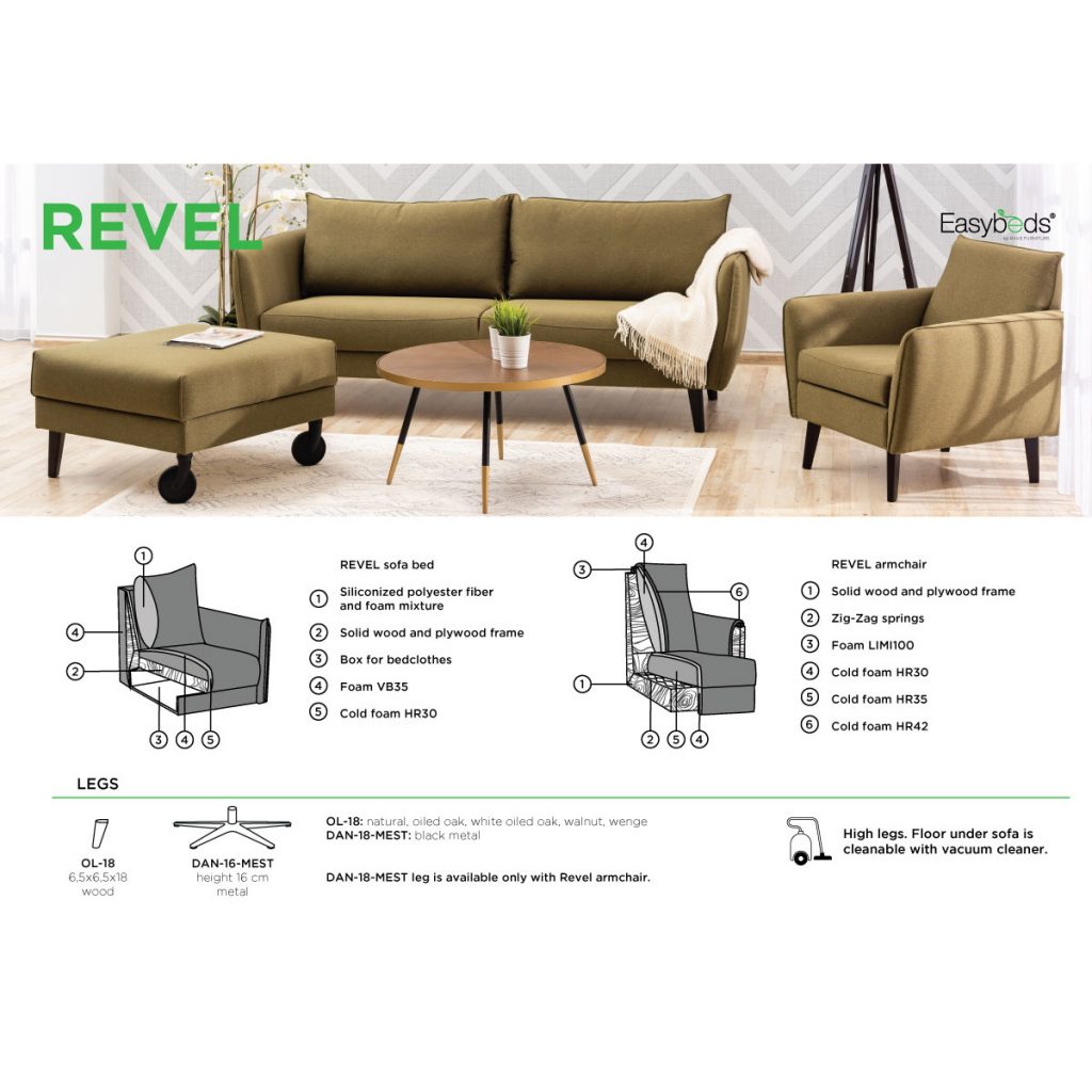 Revel Sofa Bed, Chair and Ottoman | Sofa Bed Expert