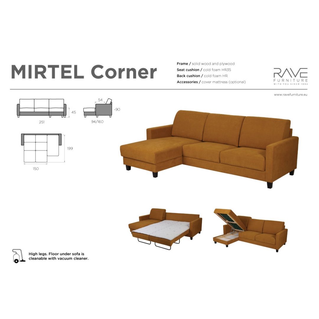 Mirtel Sofa Bed with extension from Rave furniture | Sofa Bed Expert